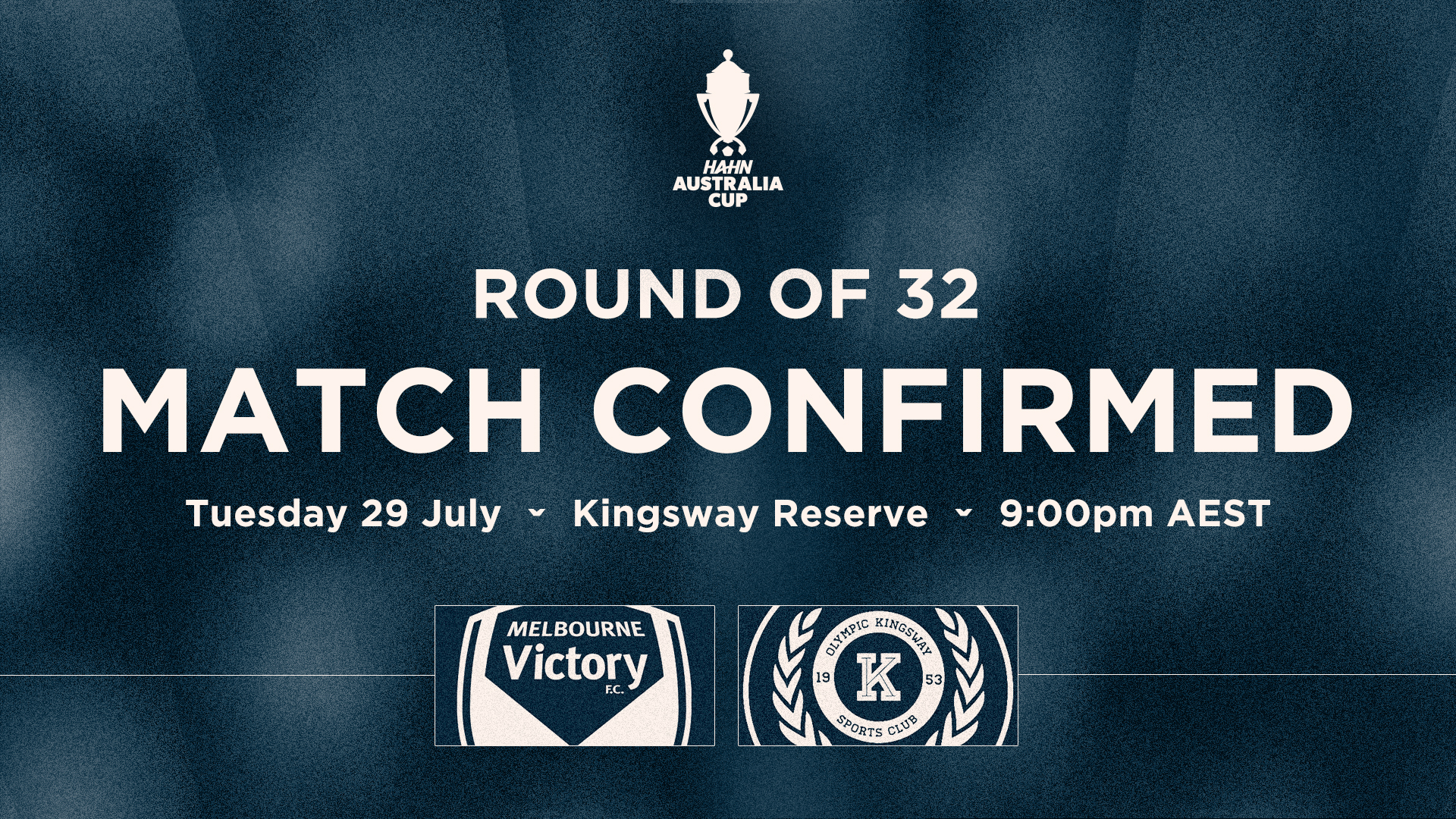 Hahn Australia Cup Round of 32 Fixture Confirmed | Melbourne Victory